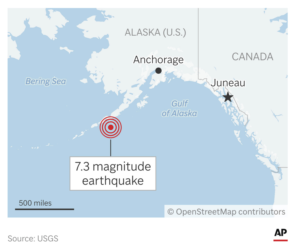 Officials downgrade Alaska tsunami warning after 7.3 magnitude ...